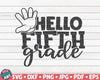 Hello fifth grade SVG | Back to school design - So Fontsy