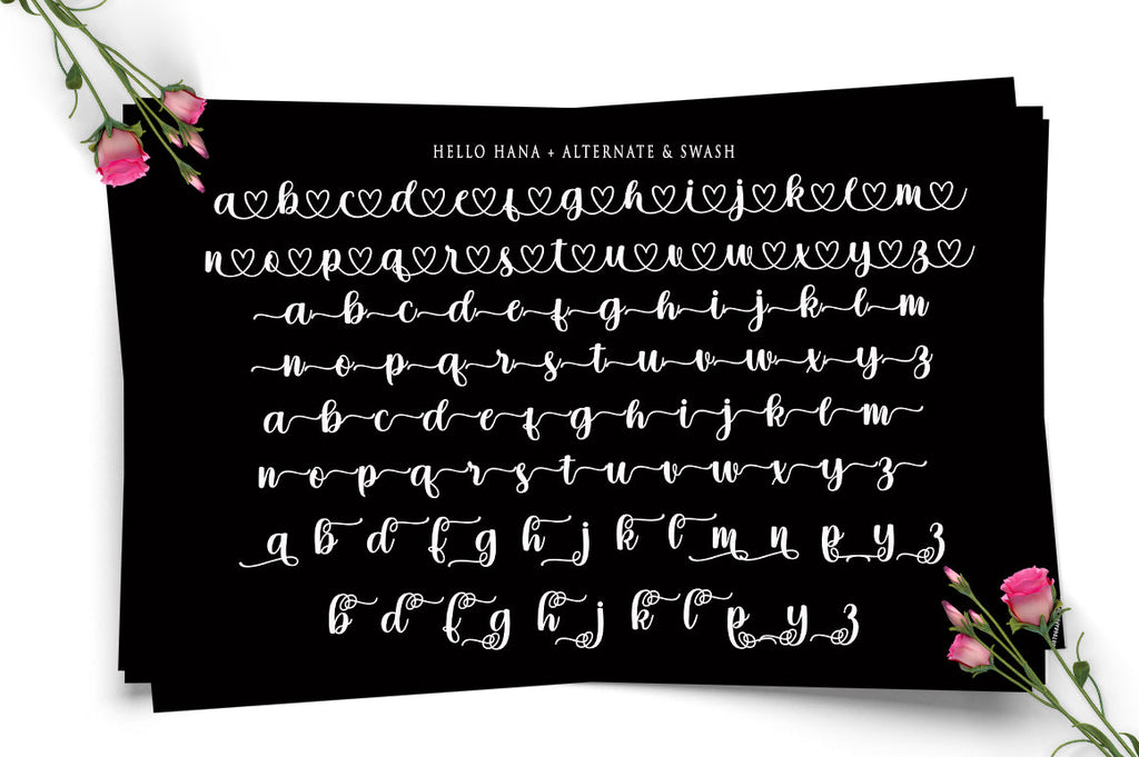 Hello Hana Script - So Fontsy