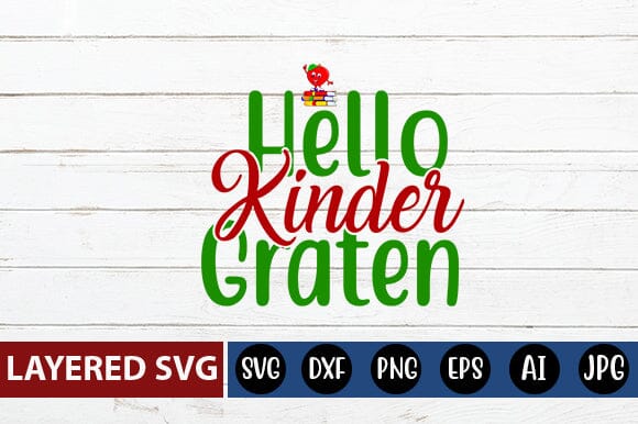 Hello Kinder Graten Svg Cut File - So Fontsy
