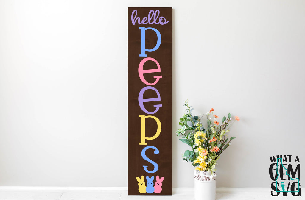 Hello Peeps Porch Sign SVG | Welcome Peeps svg | Easter svg | Marshmal ...