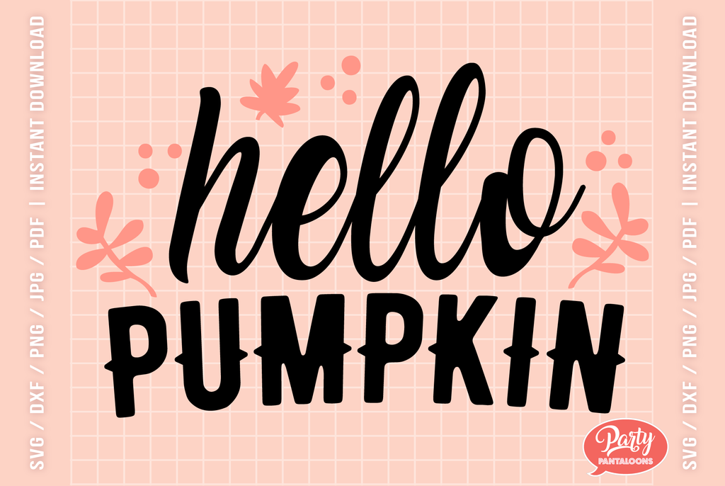 HELLO PUMPKIN | cute Thanksgiving SVG - So Fontsy
