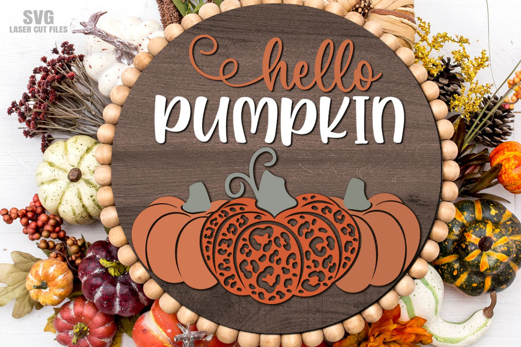 Hello Pumpkin Svg | Leopard Print Pumpkin SVG | Fall Svg Laser Cut ...