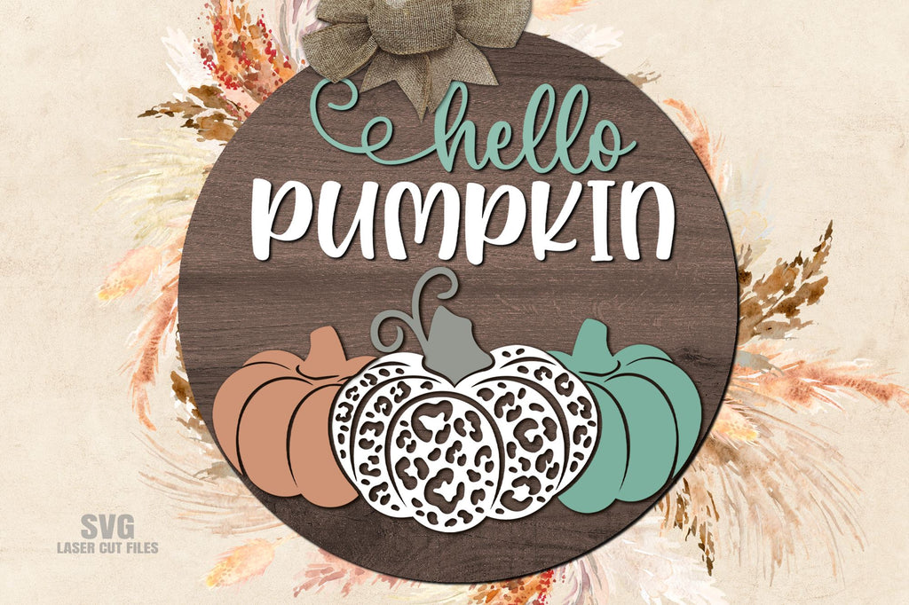 Hello Pumpkin Svg | Leopard Print Pumpkin SVG | Fall Svg Laser Cut ...