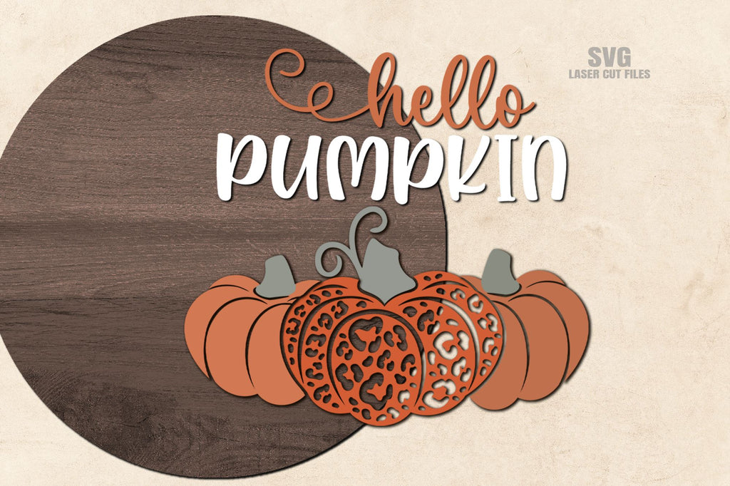 Hello Pumpkin Svg | Leopard Print Pumpkin SVG | Fall Svg Laser Cut ...