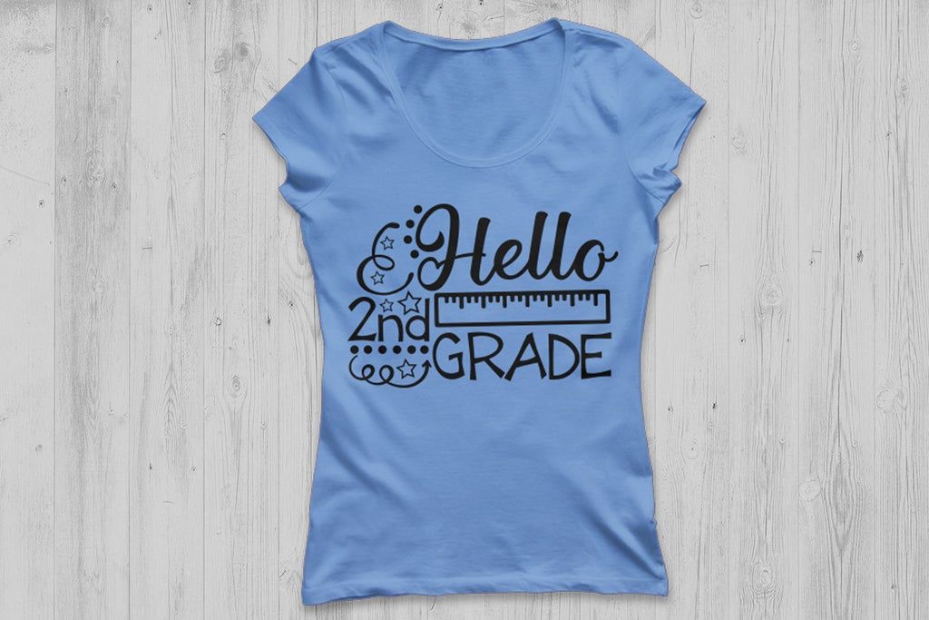 Hello Second Grade| 2nd Grade SVG Cutting Files - So Fontsy