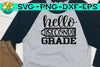 Hello Second Grade - Crayon - SVG PNG EPS DXF - So Fontsy
