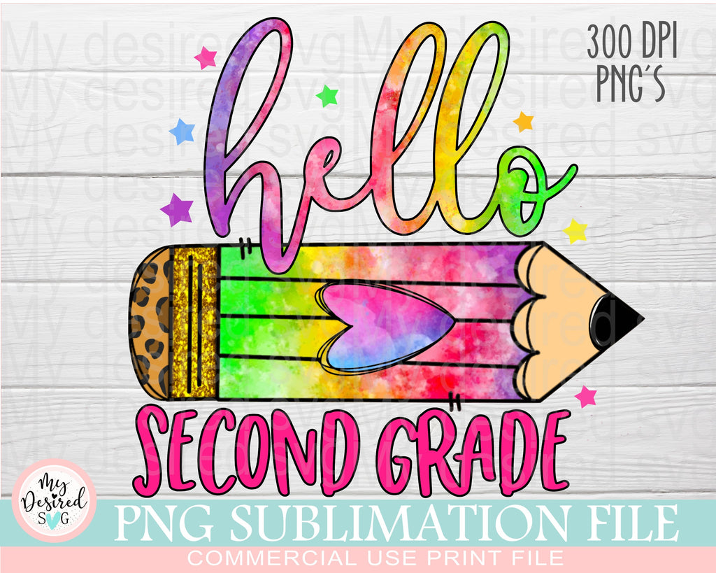 Hello Second Grade PNG, School Designs, Back to School 2nd grade Design ...