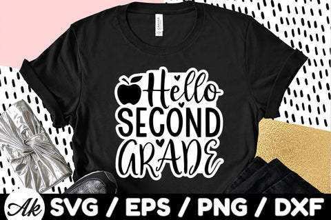 Hello second grade Stickers - So Fontsy