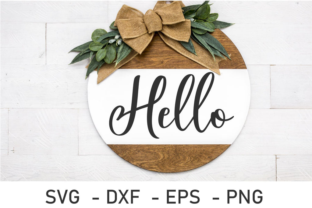 Hello Sign SVG, Quotes Svg for silhouette - So Fontsy