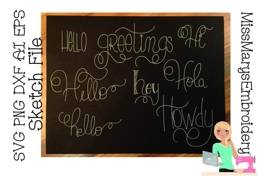 Hello Sketch File Set - So Fontsy