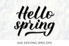 Hello spring calligraphy lettering - So Fontsy