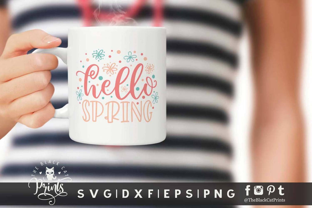 Hello Spring cut file - So Fontsy