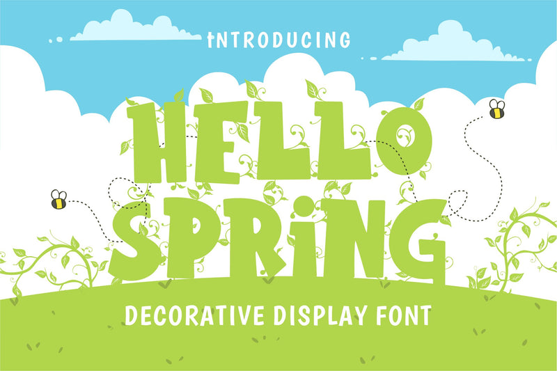 Hello Spring - Decorative Display Font - So Fontsy