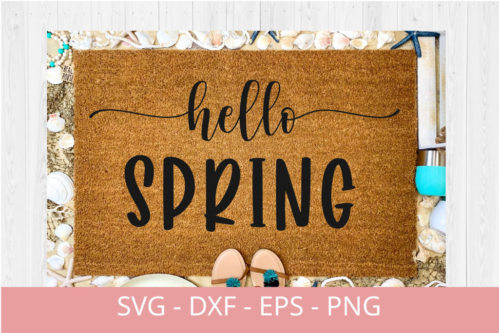 Hello Spring doormat svg, Hello svg | Doormat svg , Welcome svg , Front ...