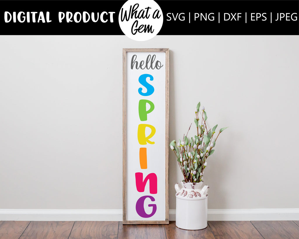 Hello Spring Porch Sign SVG | Spring SVG | Spring Decor | Easter svg ...