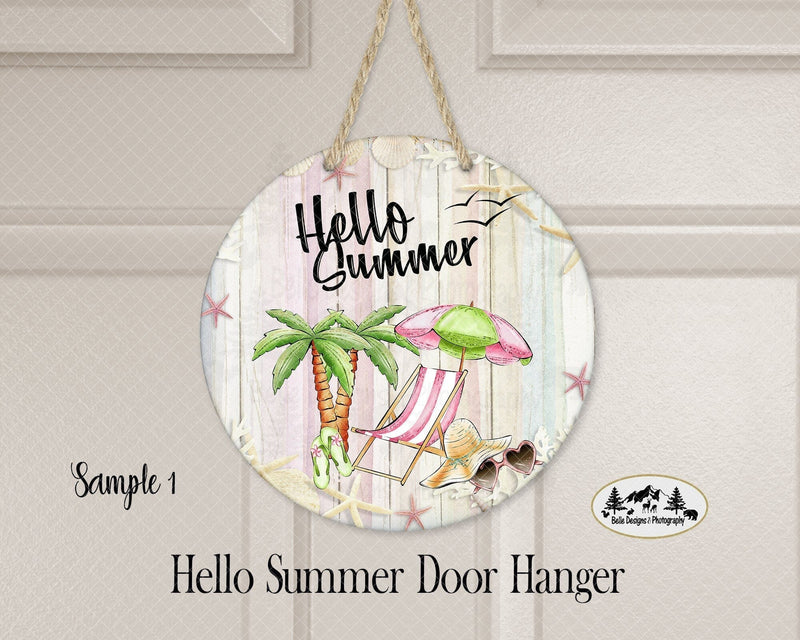 Hello Summer Door Hanger - So Fontsy