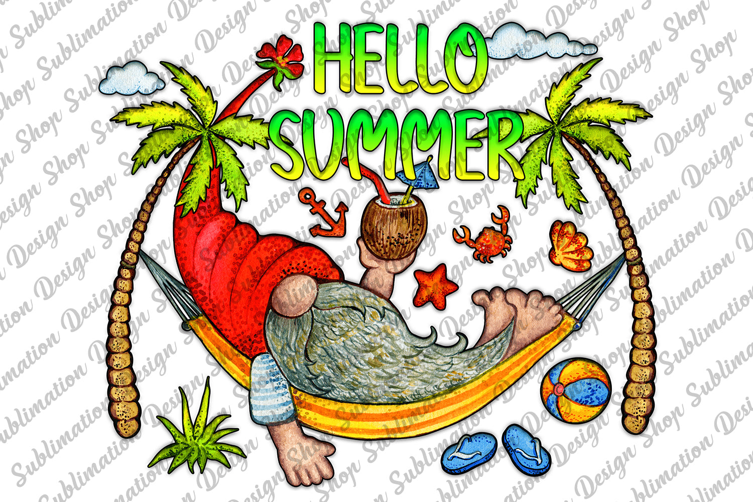 Hello Summer Gnomes Png, Summer Design, Summer Gnomes Png, Summer Vibes ...