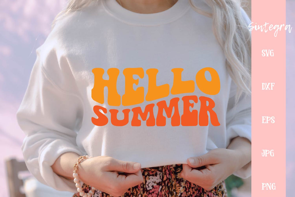 Hello Summer SVG Cut File Free For Commercial Use - So Fontsy