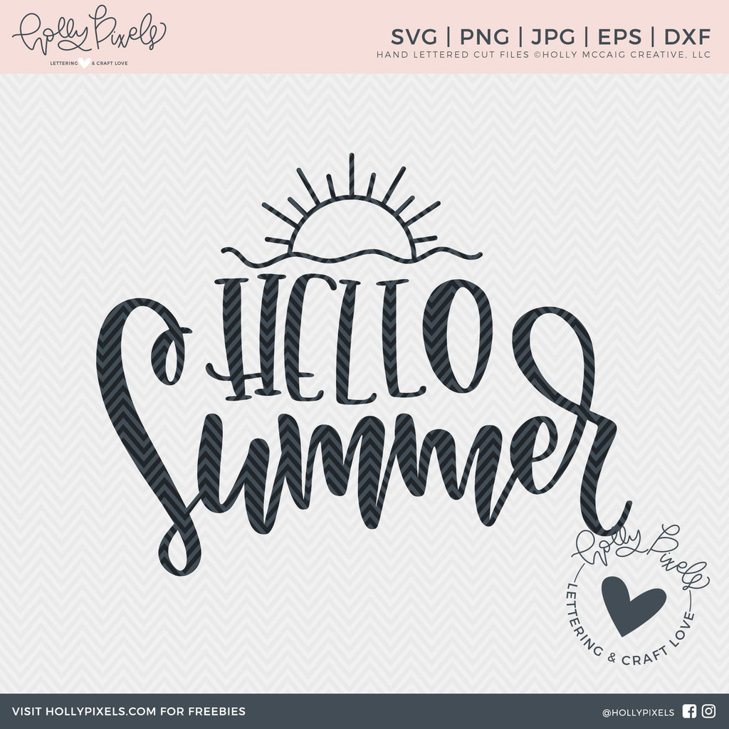 Hello Summer SVG File - So Fontsy