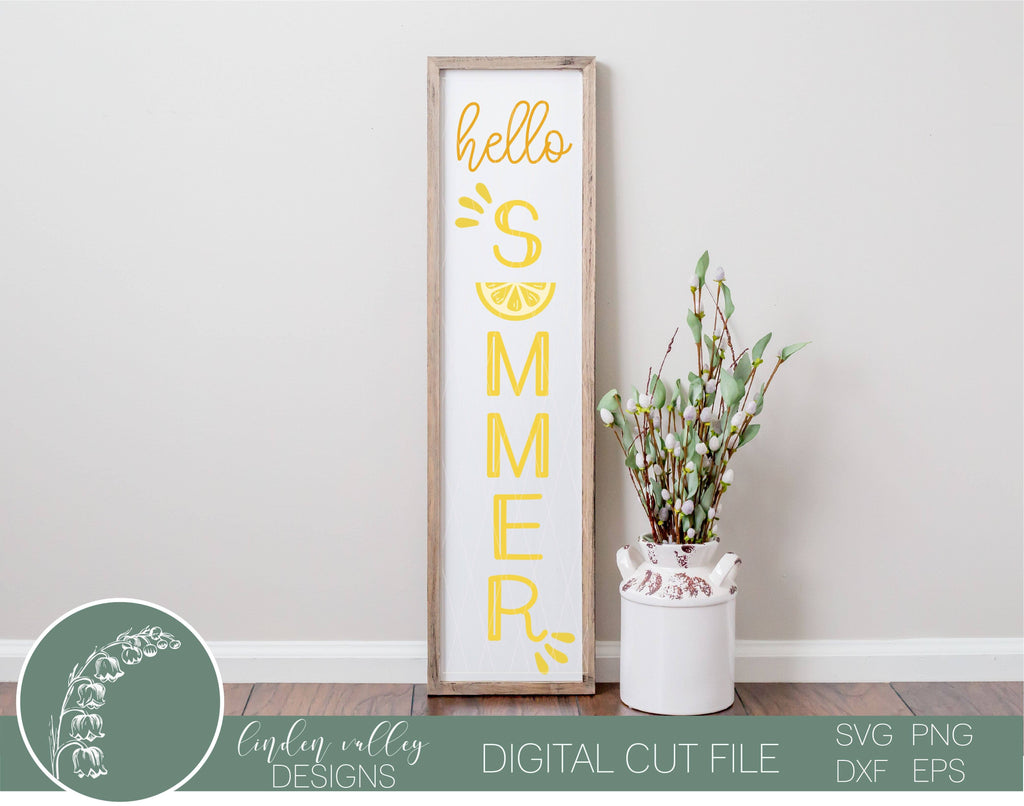 Hello Summer Porch Sign SVG - So Fontsy