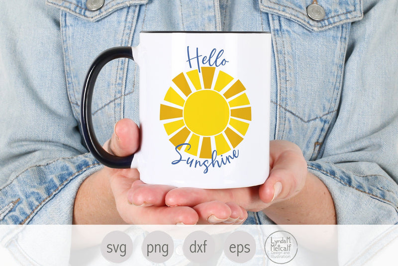 Hello Sunshine svg, Sunshine svg Cut File - So Fontsy