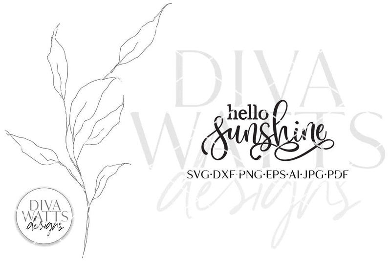 Hello Sunshine SVG | Welcome Design - So Fontsy