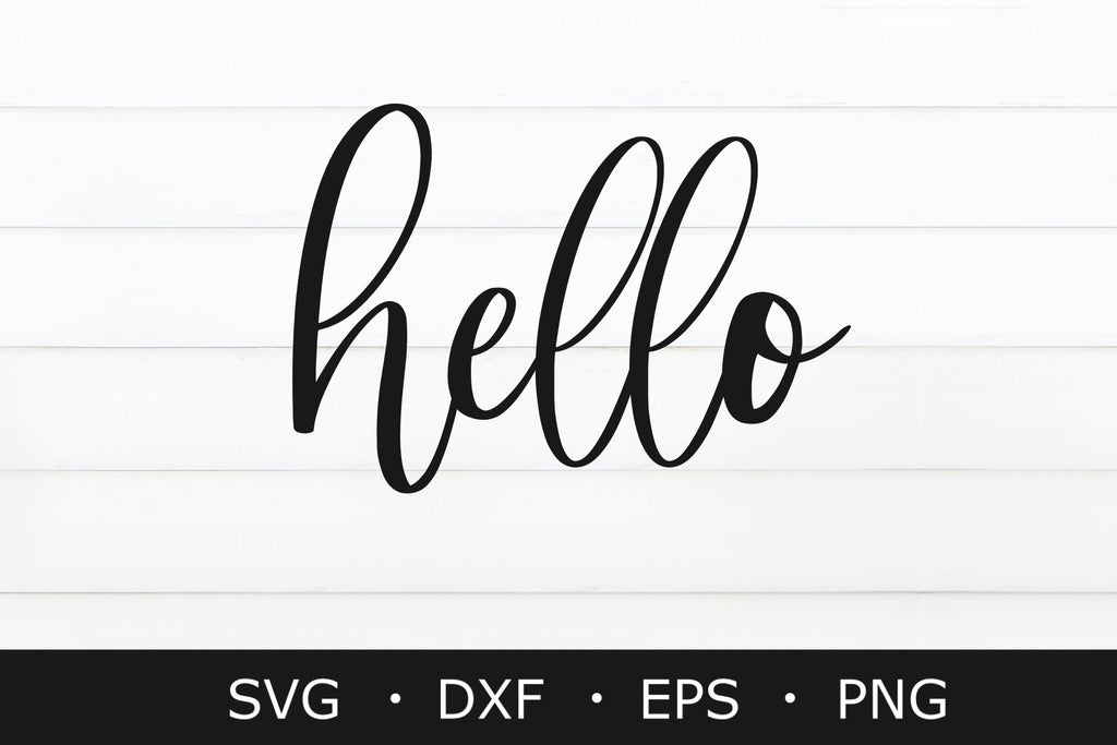 hello svg for round wood sign - So Fontsy