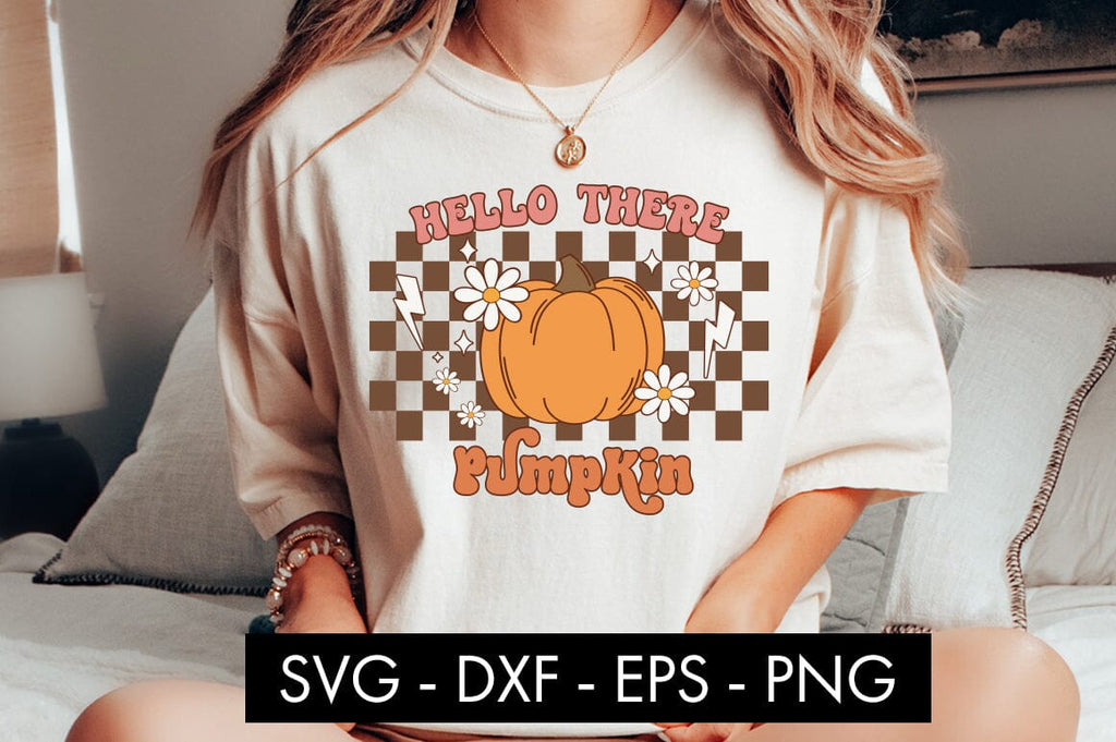Hello There Pumpkin SVG Cut File PNG - So Fontsy