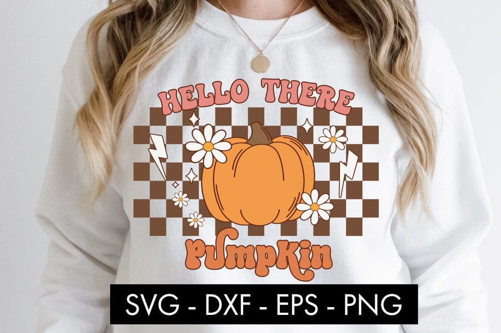 Hello There Pumpkin SVG Cut File PNG - So Fontsy