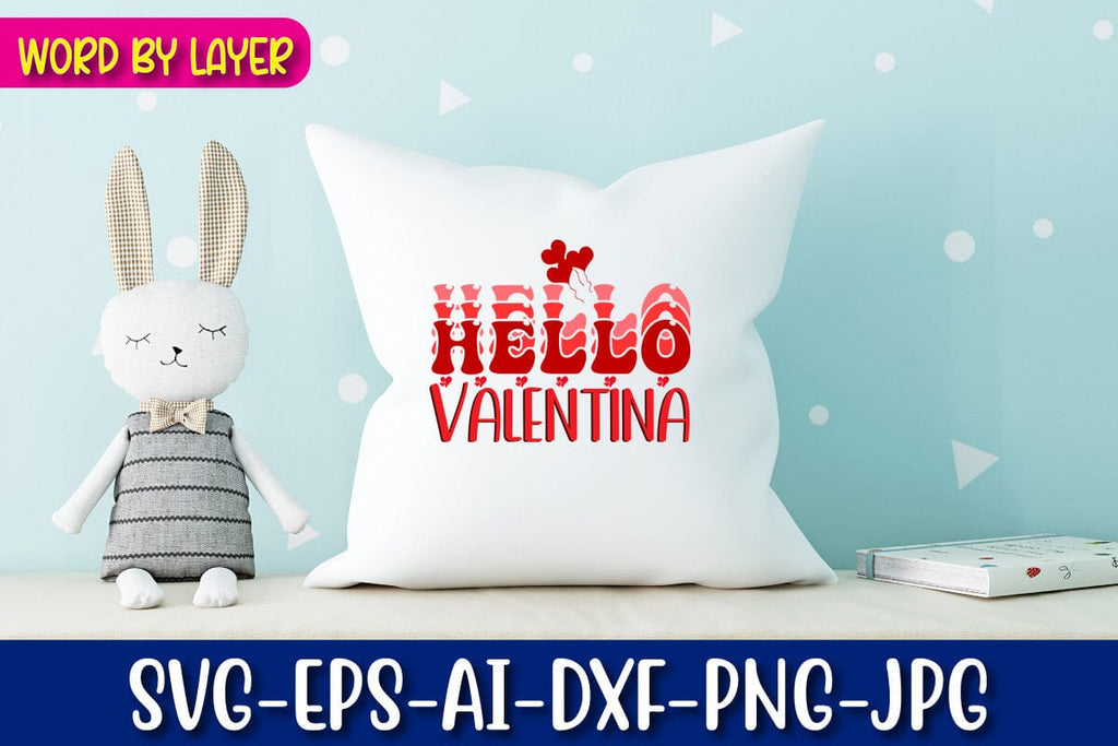 Hello Valentina Retro Valentine's Design - So Fontsy