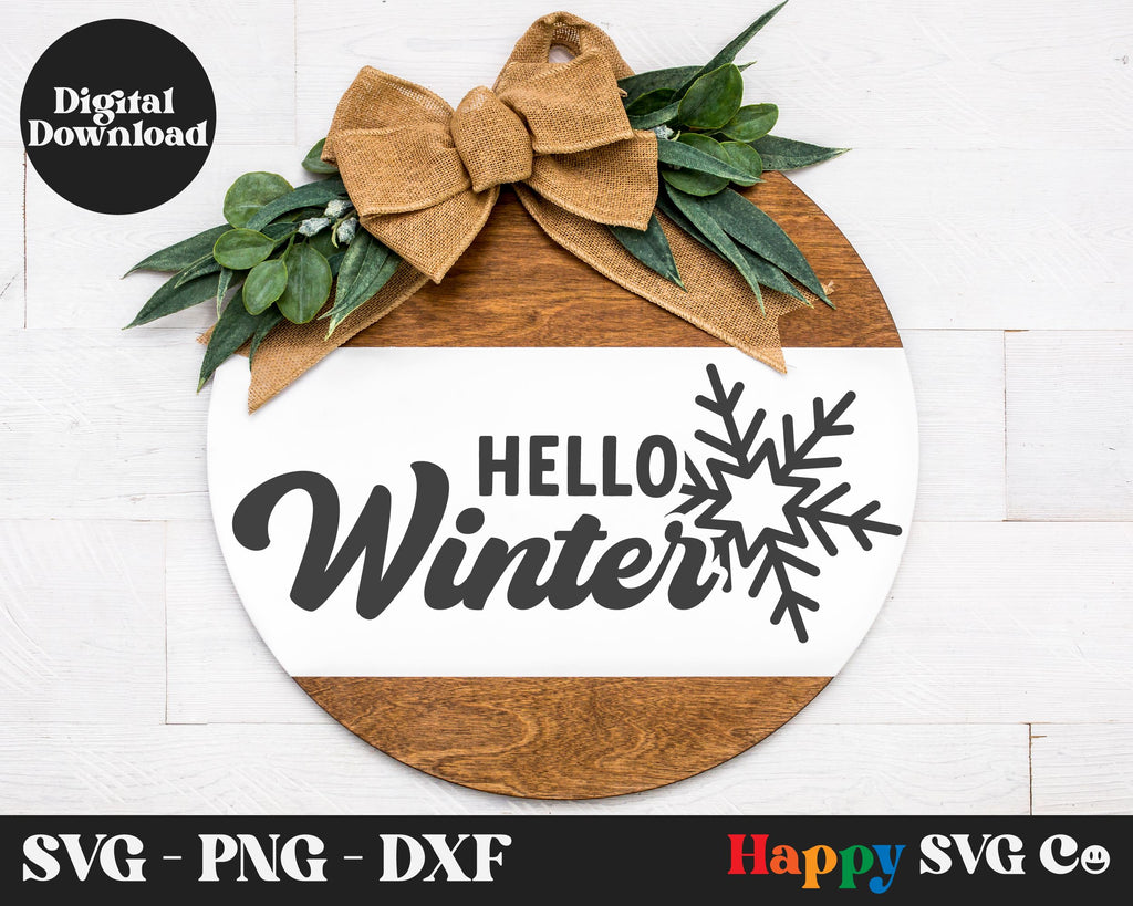 Hello Winter SVG Cut File - So Fontsy
