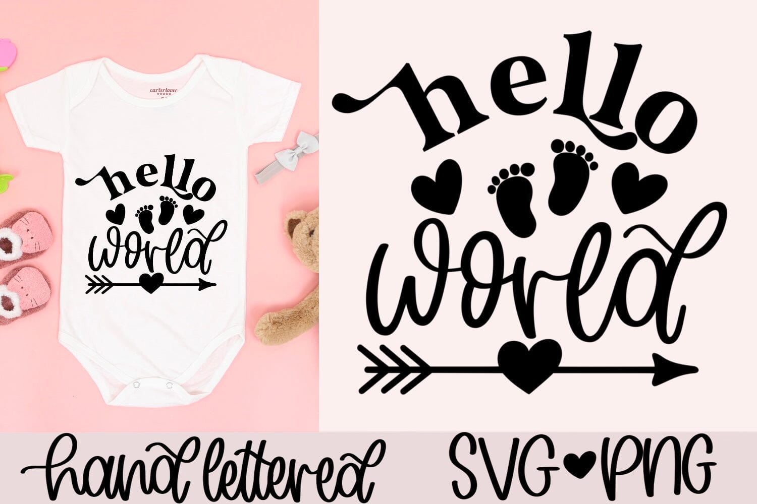 Hello world svg, newborn svg, baby quote svg, nursery decor svg ...