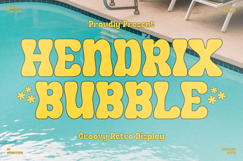 HENDRIX BUBBLE Typeface - So Fontsy