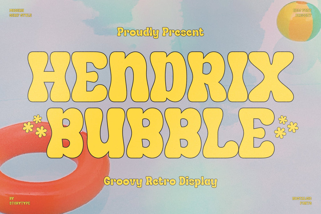 HENDRIX BUBBLE Typeface - So Fontsy