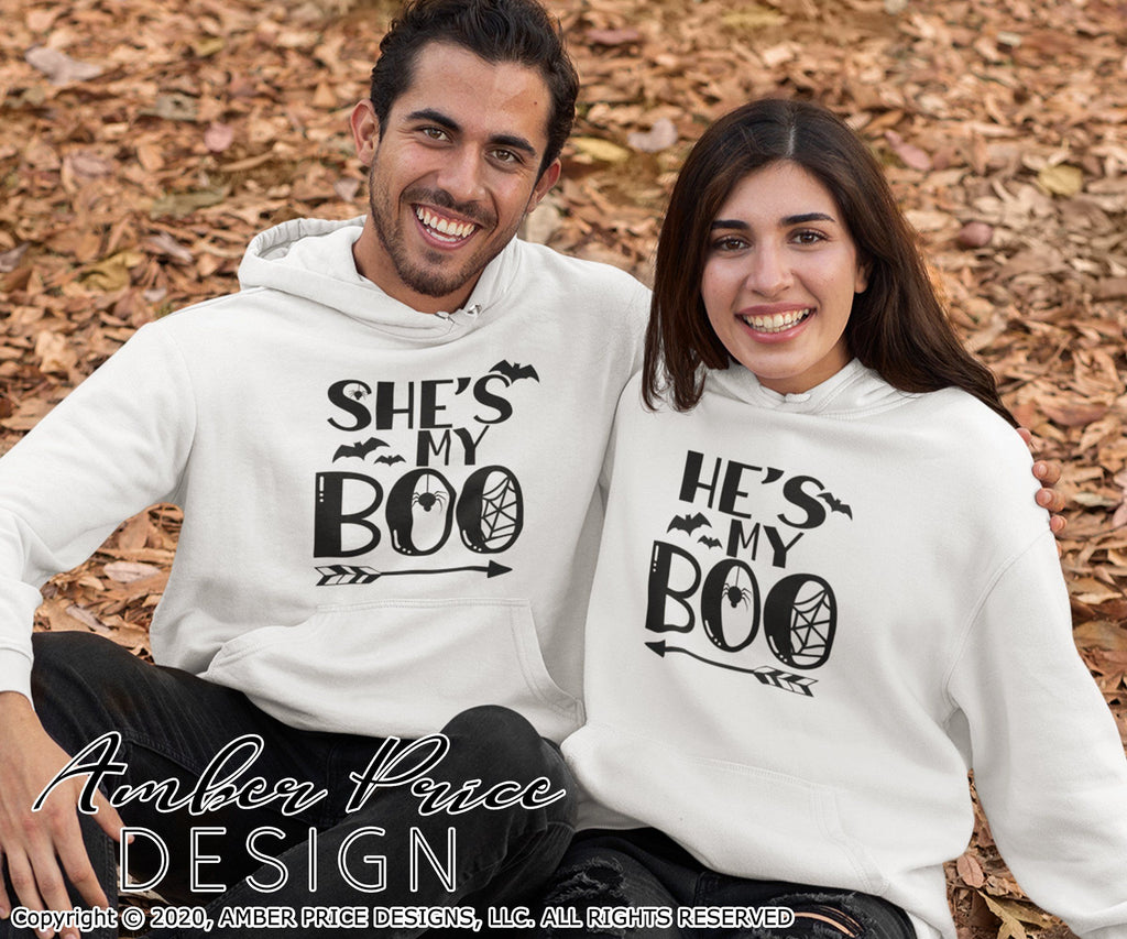 He's My Boo SVG She's My Boo SVG | Couples Halloween SVGs Siblings SVG ...