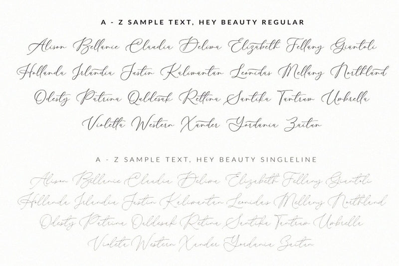 Hey Beauty - Singleline and Calligraphy font - So Fontsy