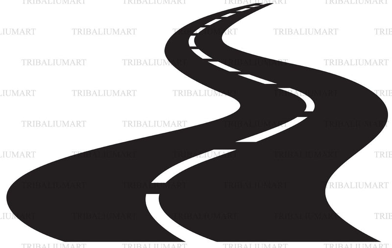 Highway. Cut files for Cricut. Clip Art silhouette (eps, svg, pdf, png ...