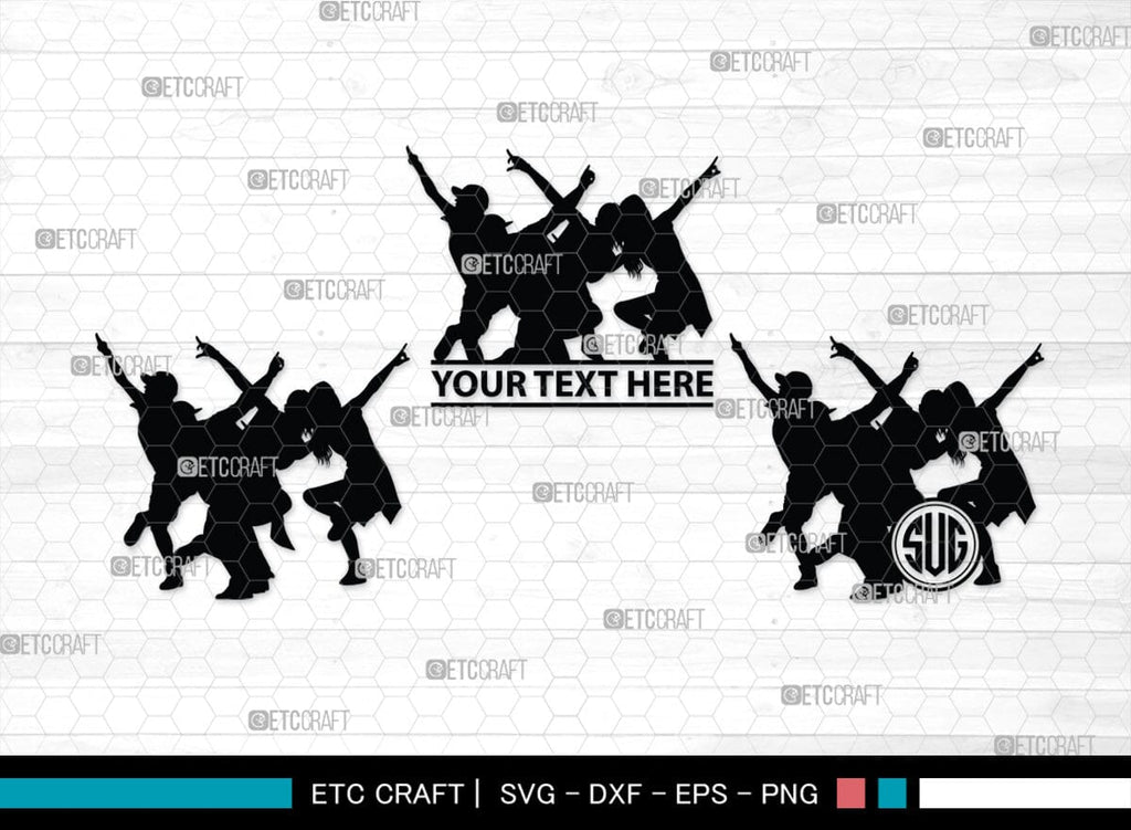 Hip Hop Monogram, Hip Hop Silhouette, Hip Hop SVG, Hip Hop Dancers Svg ...