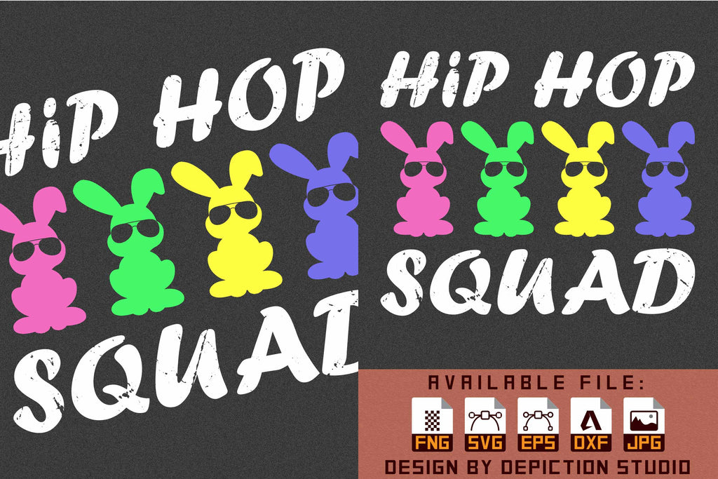 Hip Hop Squad, Rabbit's Squad T-Shirt, Easter Day Rabbit's Shirt Print ...