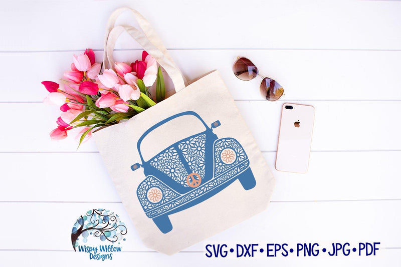 Hippie Car Mandala Zentangle SVG - So Fontsy