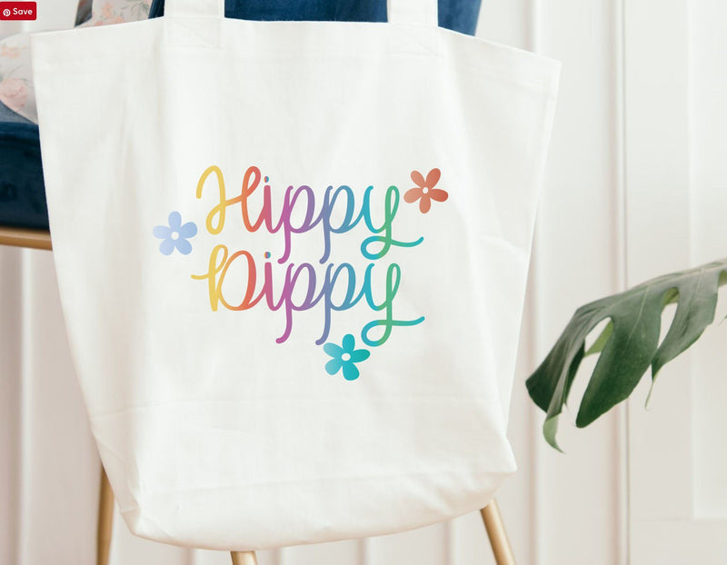 Hippy Dippy Hand Lettered SVG Cut File - So Fontsy
