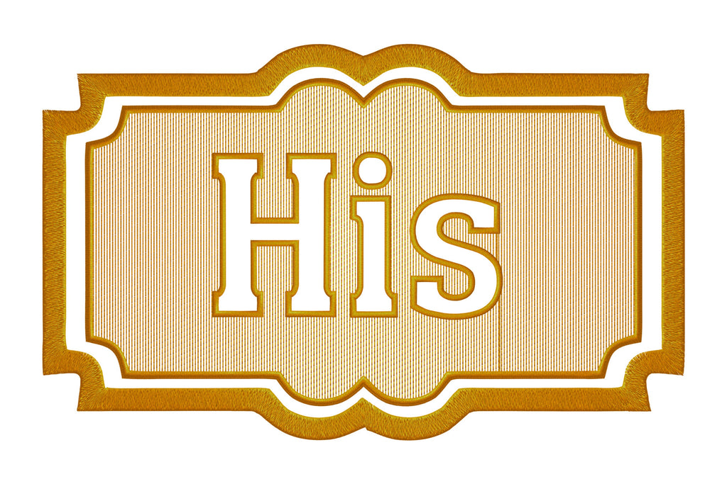 His logoembossed machine embroidery digital download - So Fontsy