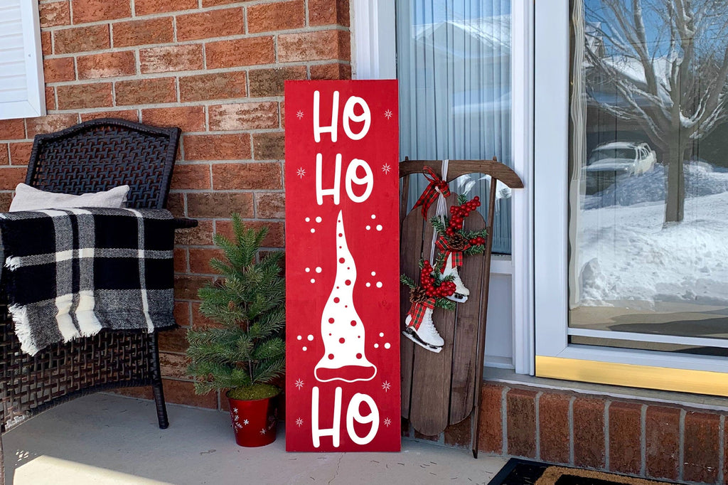 Ho Ho Ho - Christmas Vertical Sign SVG - So Fontsy
