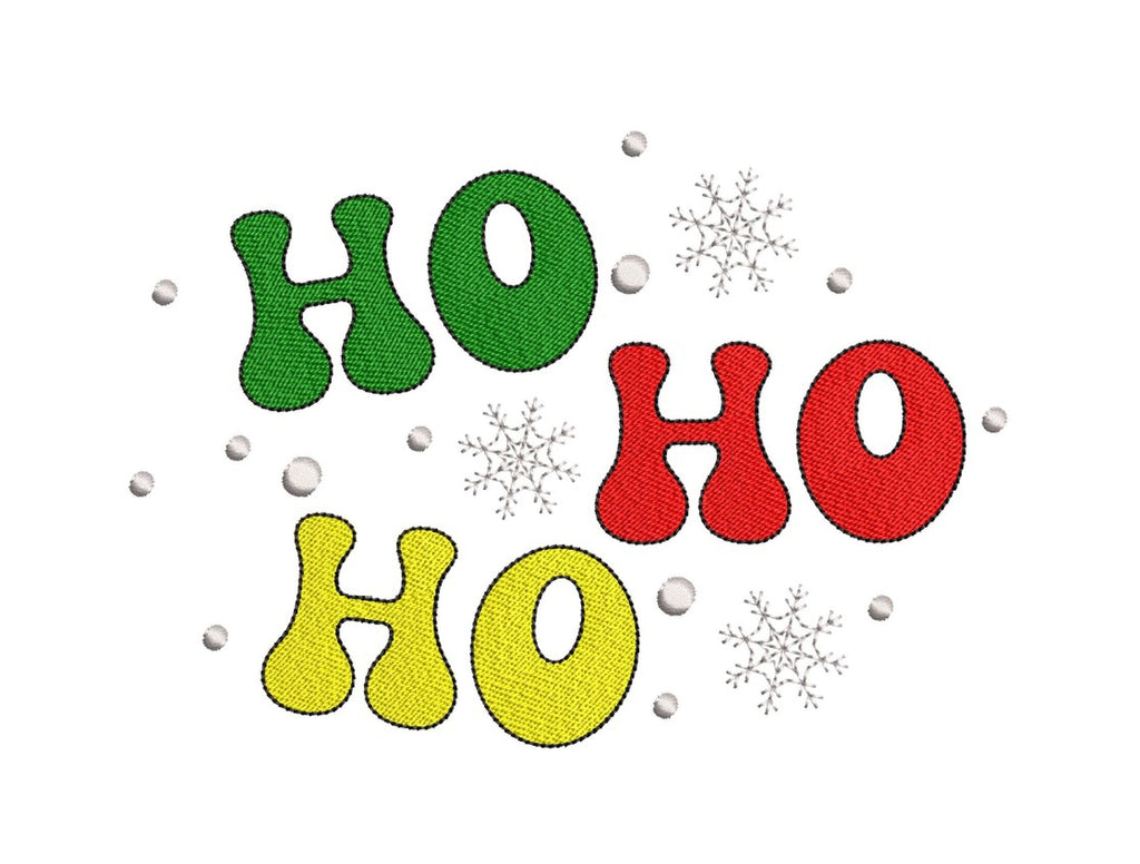 Ho Ho Ho Embroidery Design, 3 sizes, Instant Download - So Fontsy