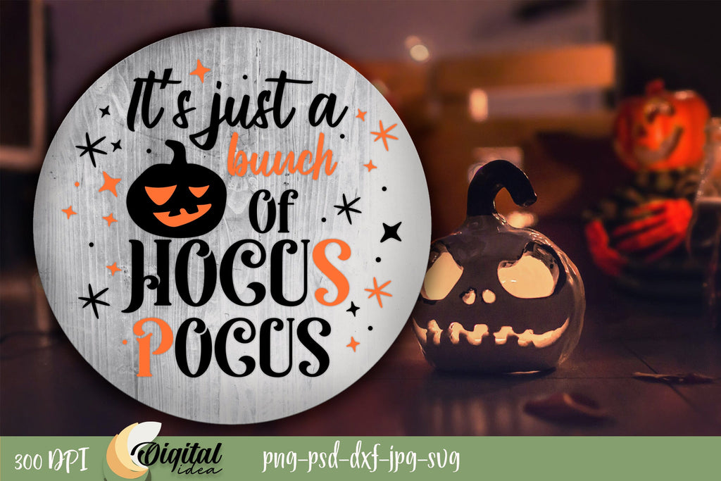 Hocus and Pocus. Halloween Round signs Design. Halloween SVG. Laser Cut ...