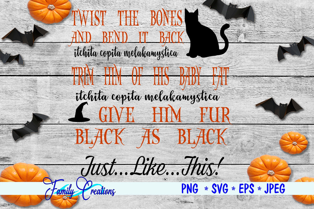 Hocus Pocus Cat Spell - So Fontsy