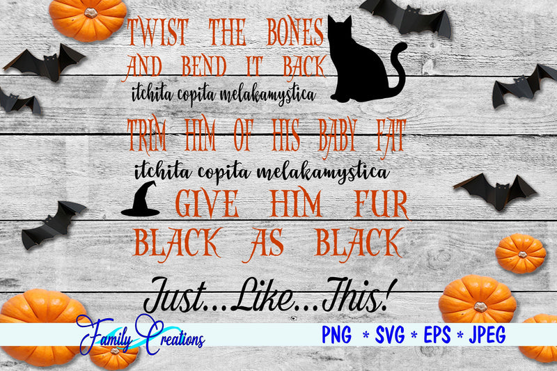 Hocus Pocus Cat Spell - So Fontsy