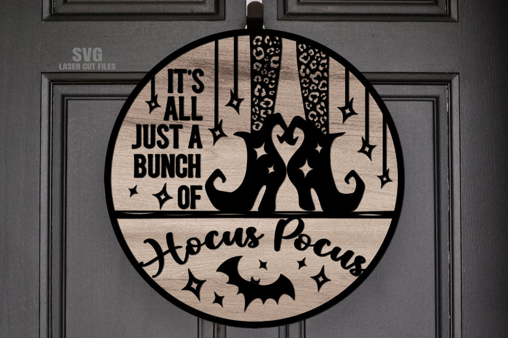 Hocus Pocus SVG Laser Cut Files | Halloween SVG | Witch SVG - So Fontsy