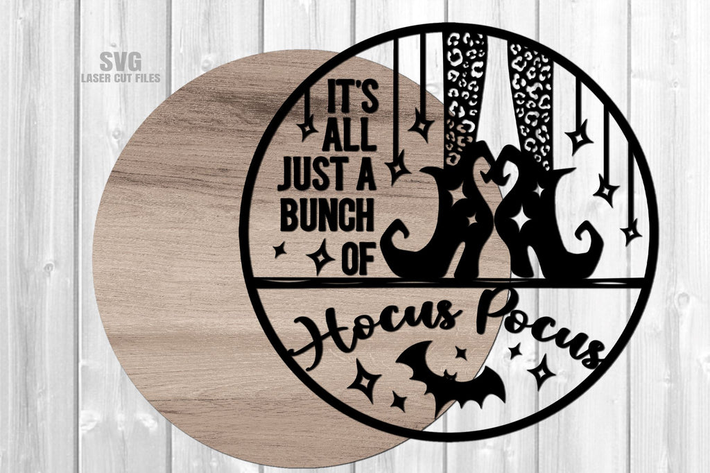 Hocus Pocus SVG Laser Cut Files | Halloween SVG | Witch SVG - So Fontsy