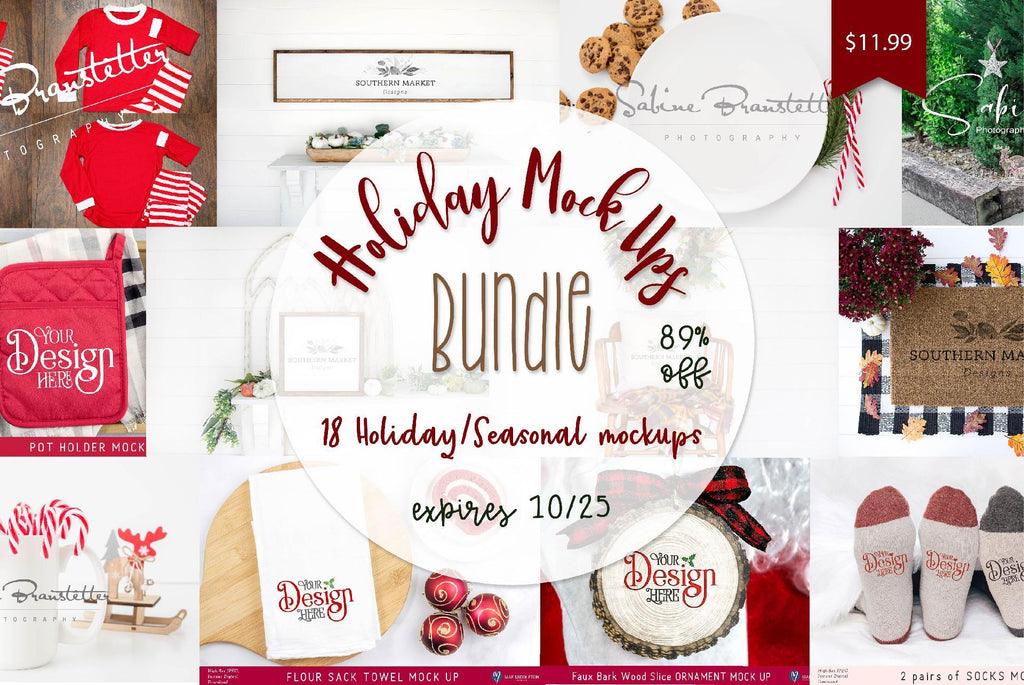Holiday Mock Ups Bundle - So Fontsy